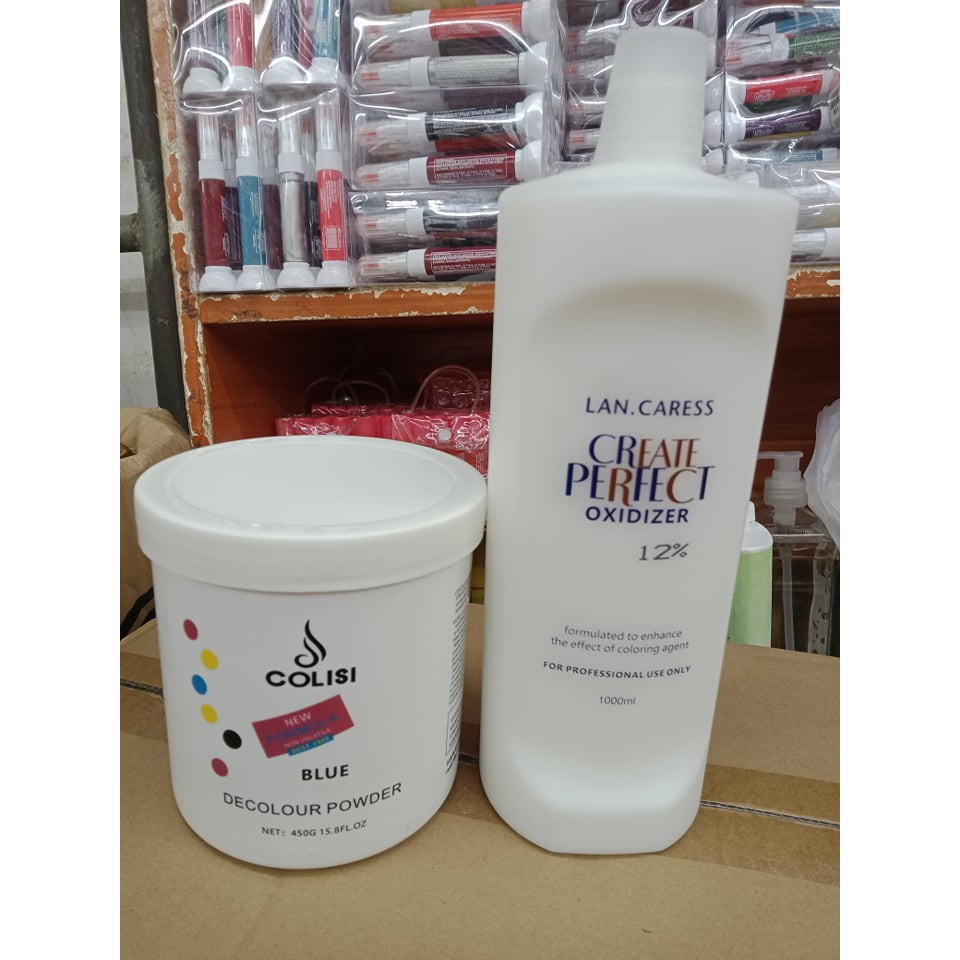 1set colisi hair bleaching powder 450g with Create perfect oxidizer ...
