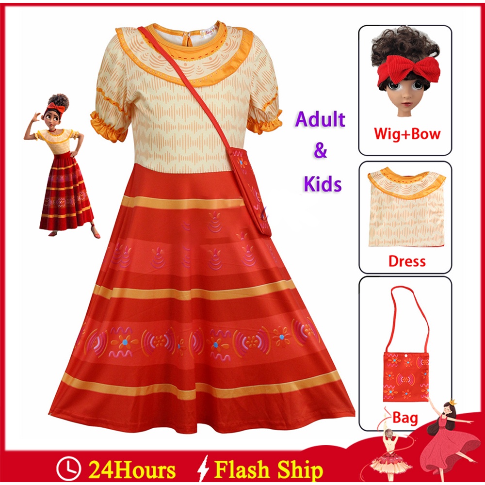 Encanto Dolores Madrigal Cosplay Costume for Adult Women Dolores Red ...