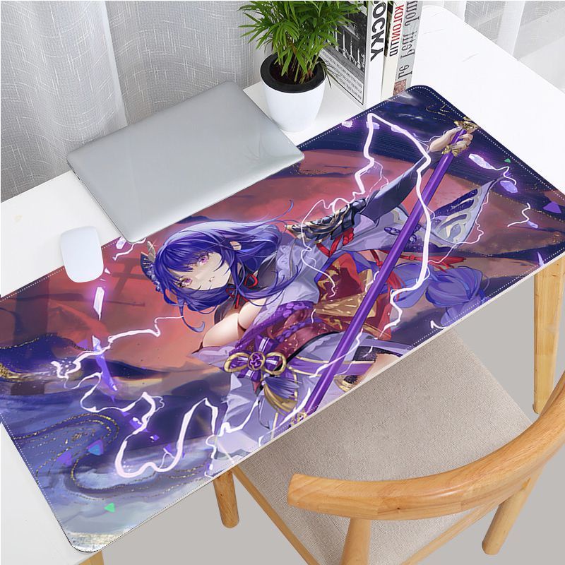 Genshin Impact Raiden Shogun XL Lockedge Office Computer Desk Mat Table ...