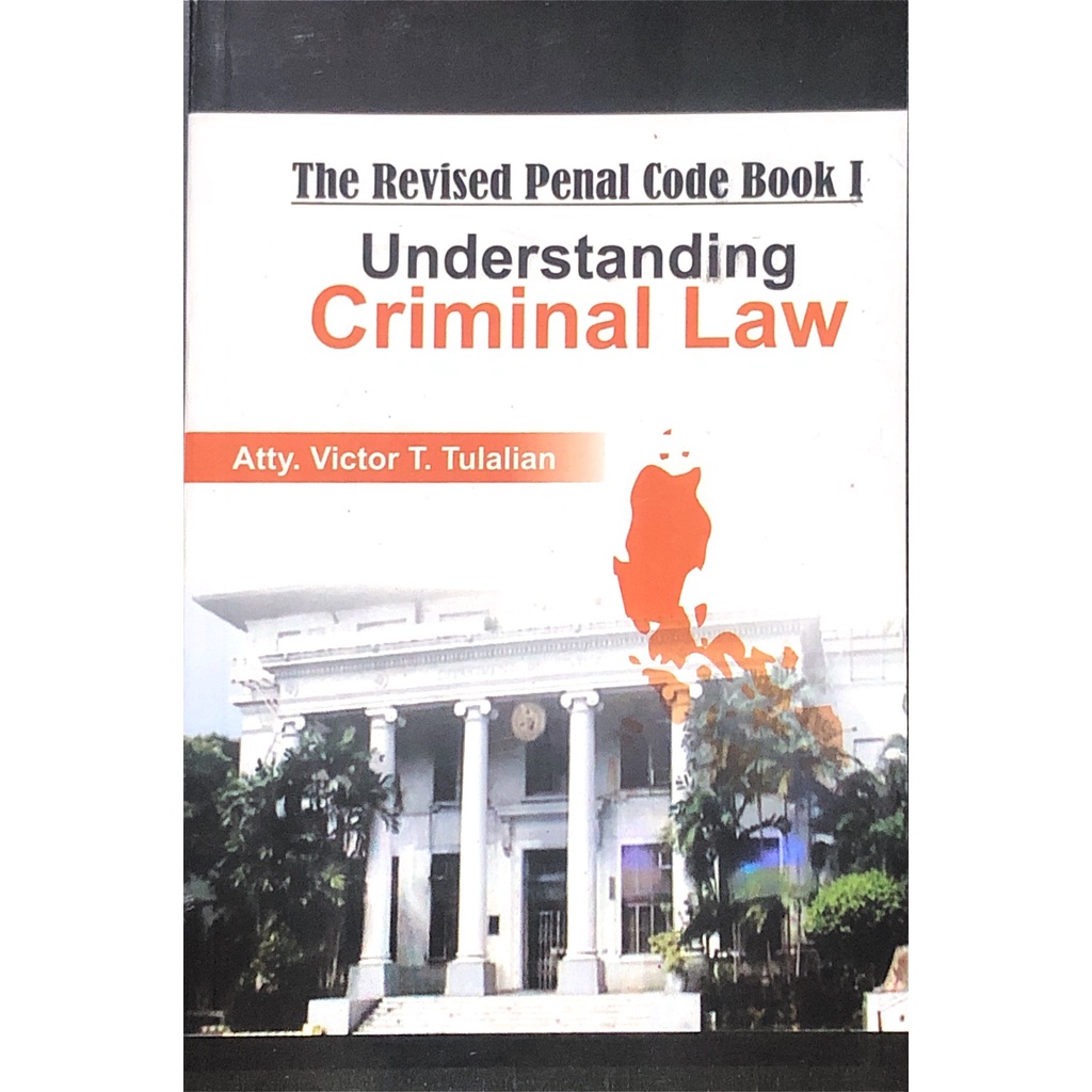 The Revised Penal Code Book I Understanding Criminal Law Shopee