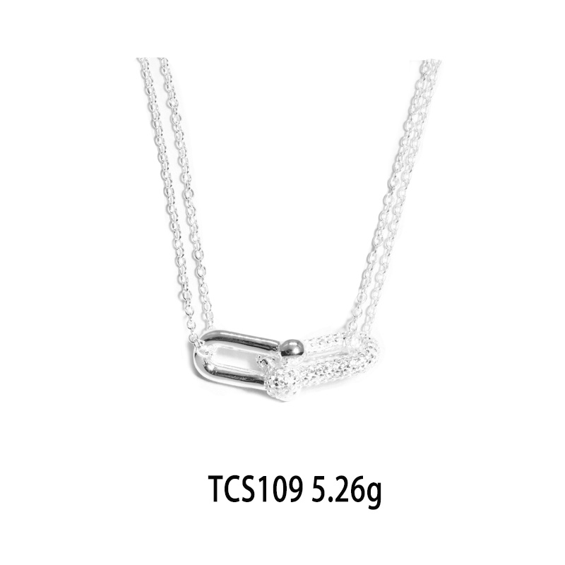 Tom Silver 925 Original Silver Hardware Link Necklace For Ladies TCS109 ...
