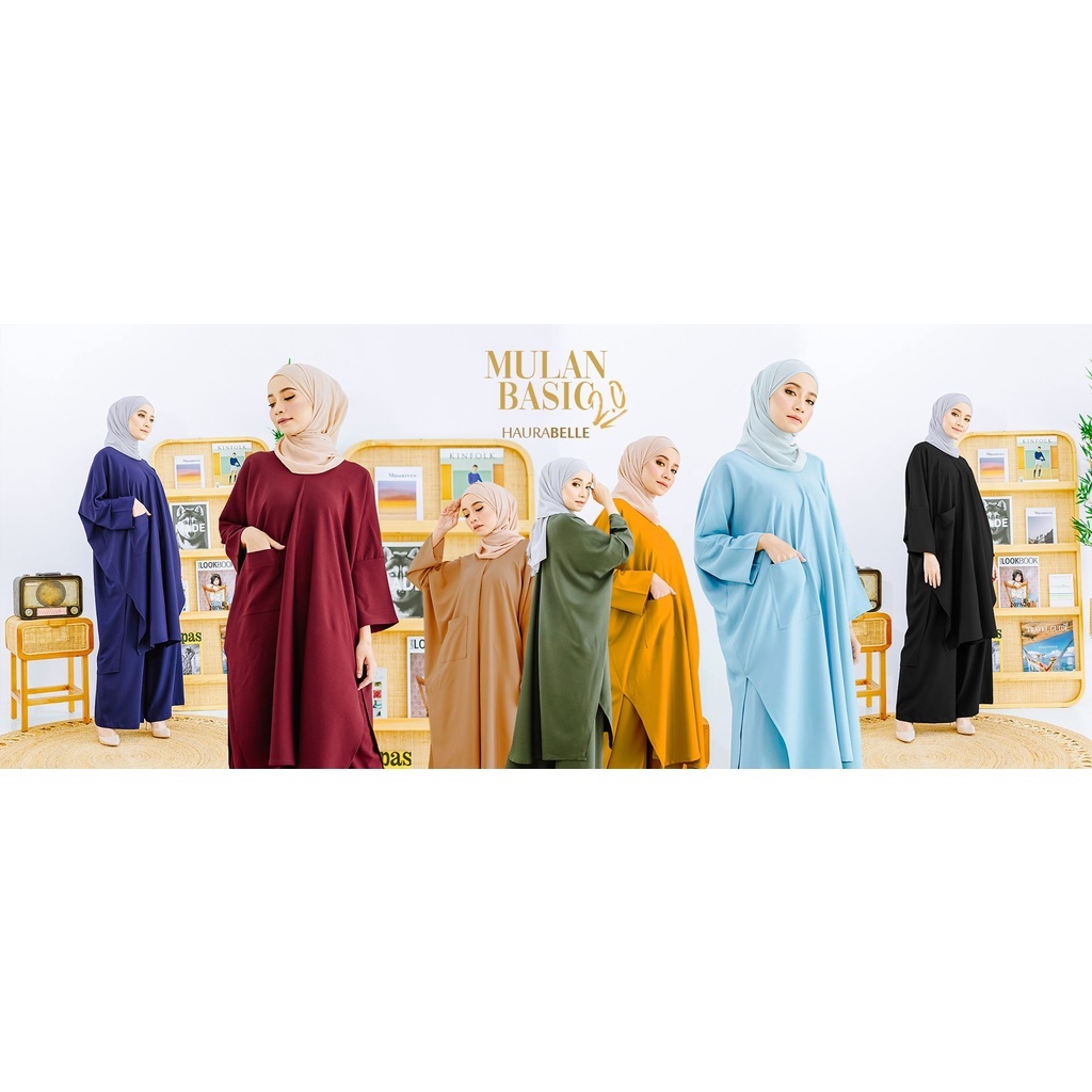 MULAN BASIC VIRAL Inspire by haurabella MUSLIMAH SUIT Raya Dress 2022 ...