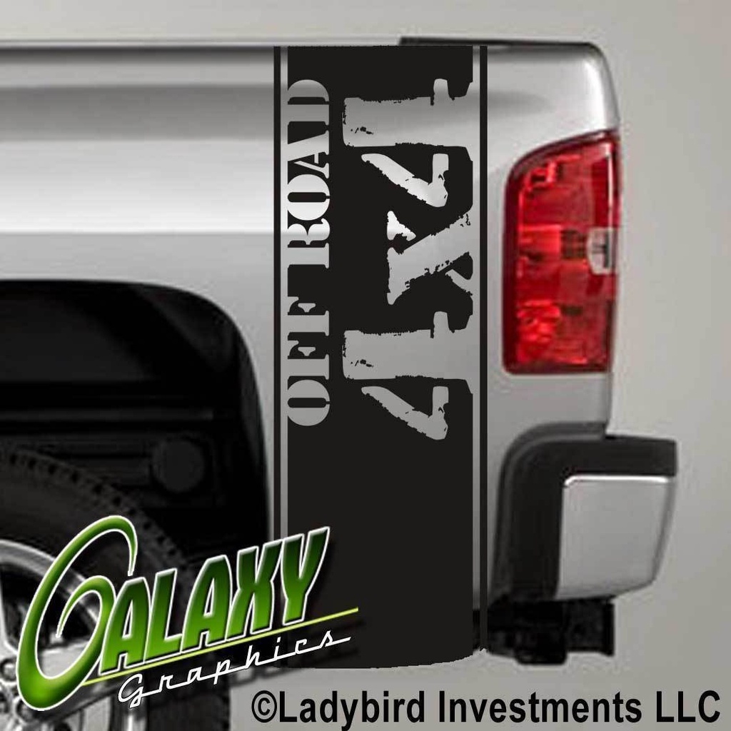Universal 1Set/2Pcs 4x4 Off Road Distressed Truck Bed Decal x2 - Ram ...