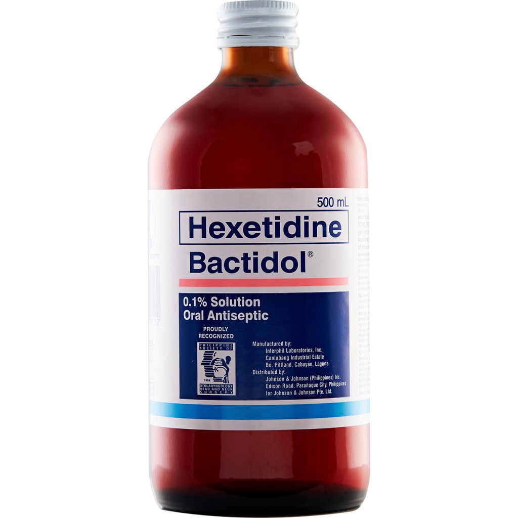 Bactidol Oral Antiseptic Gargle Mouthwash 500Ml For Sore Throat, Itchy ...