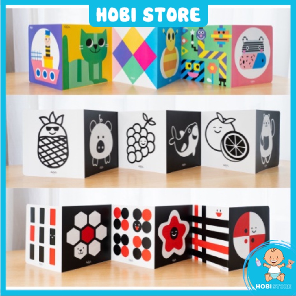 Lalala Baby VISUAL STIMULATION folding card set for multi-sensory ...