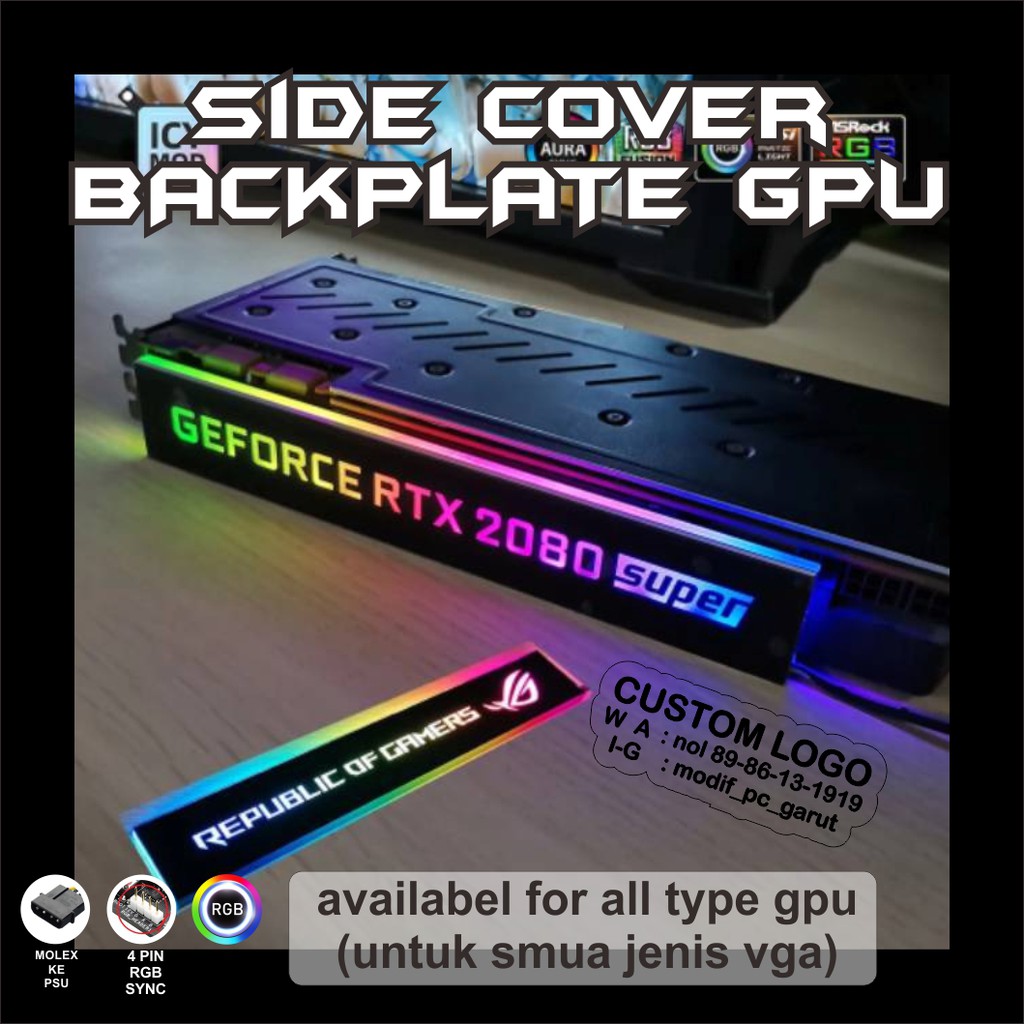 Side Panel Vga LED Cover RGB Custom Logo | Shopee Philippines