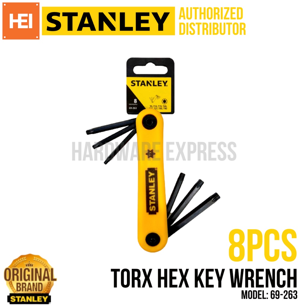 STANLEY 8pc Hex Key Set Torx (69-263) | Shopee Philippines