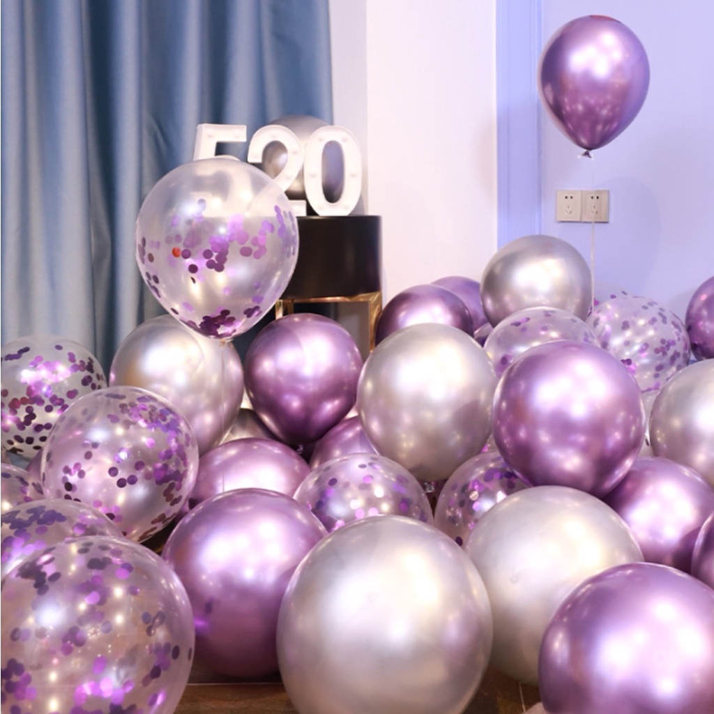 violet balloons set Purple Balloons Birthday Set Anniversary Festive ...