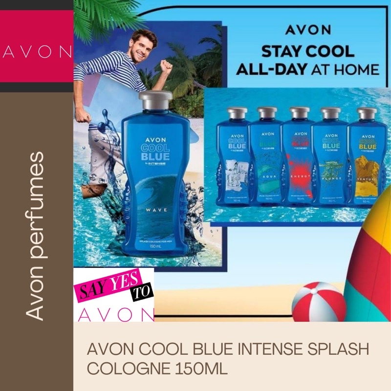 Avon COOL BLUE INTENSE splash cologne for men 150ml | Shopee Philippines