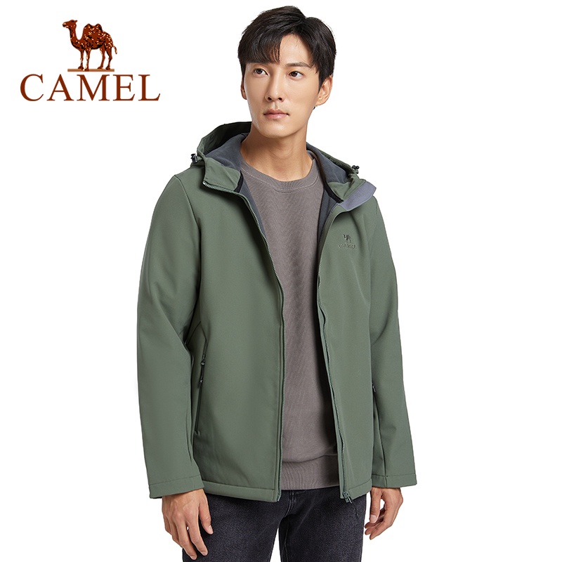 CAMEL Men And Women Jacket Autumn Winter Soft Shell Fleece Thick Warm ...