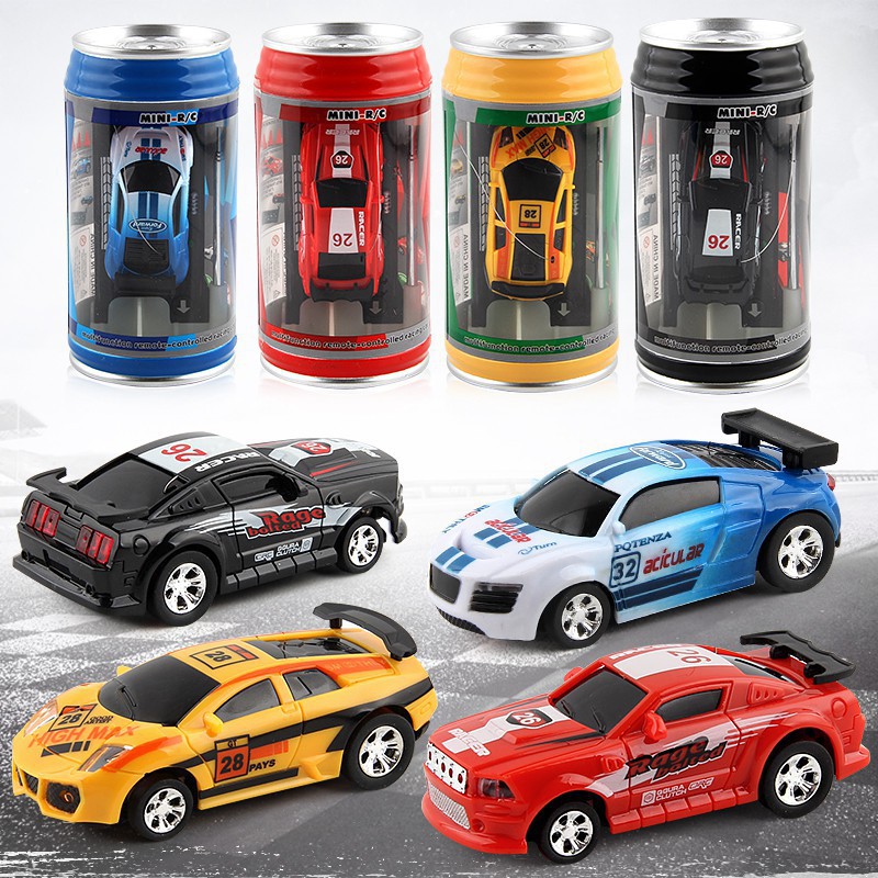RC Mini Racing Car Creative Coke Can Vehicle With Light Effect Radio ...