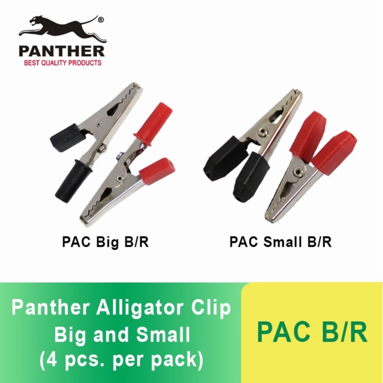 Panther PAC BIG and SMALL B/R Alligator Clip Copper Plated 2 Pairs ...