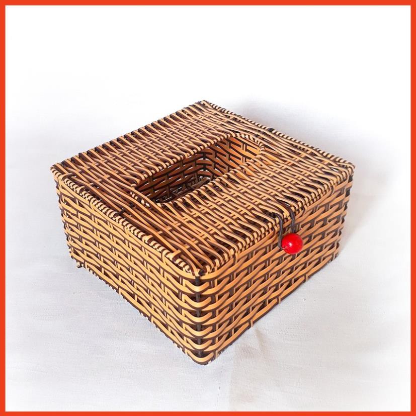 Square paper box (woven with imitation rattan) | Shopee Philippines