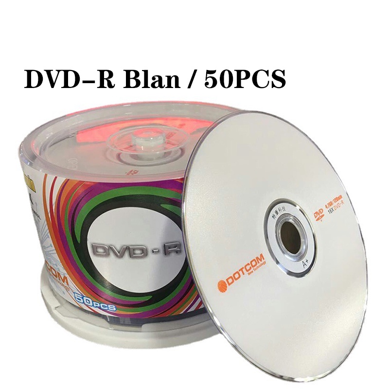 50pcs/set 4.7GB Blank CD DVD-R Blank Recording DVD 120 Minutes Large ...