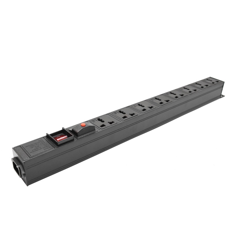 Server Pdu Power Distribution Board 8 Sockets With Switch Overload Protection Iec320 C14 Male
