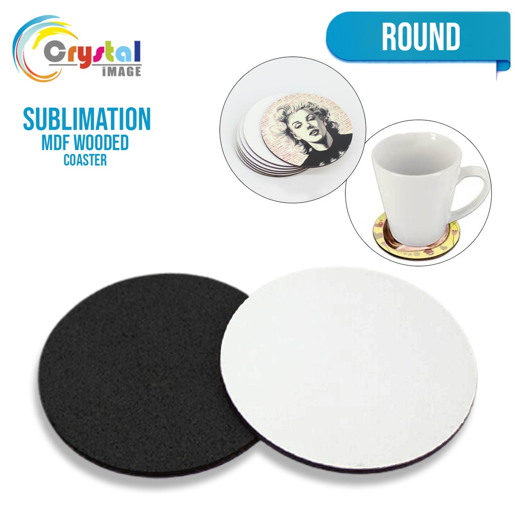 Sublimation MDF Wood Coaster Printable Blank Coaster 3mm (Round ...