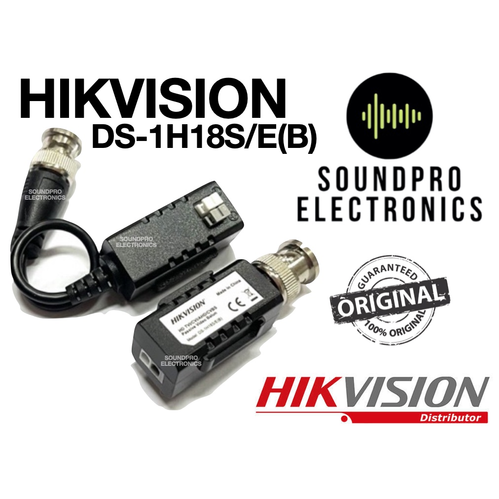 HIKVISION DS-1H18S/E(B)(C) Passive Video Balun HD-TVI/CVI/AHD/CVBS 3/4 ...