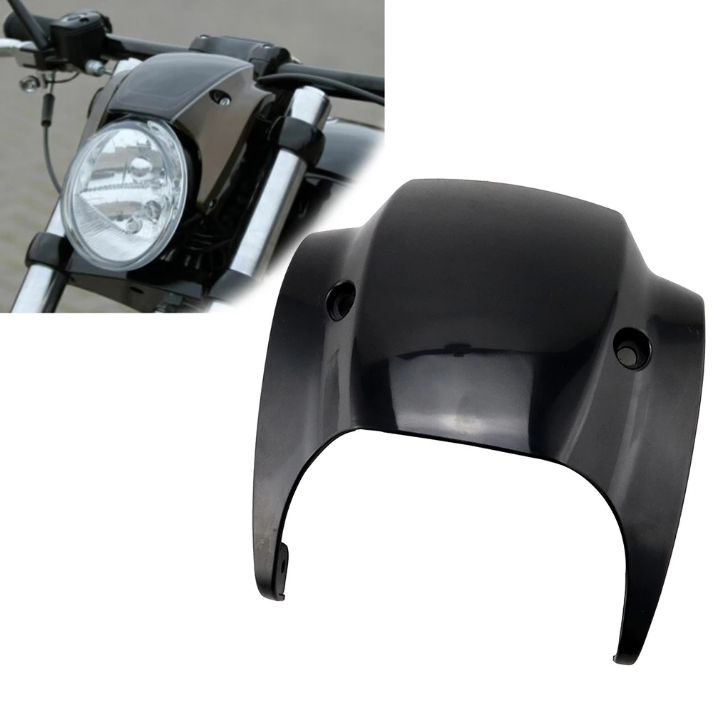 Motorcycle Gloss Black Short Front Mask Headlight Fairing Cover For ...