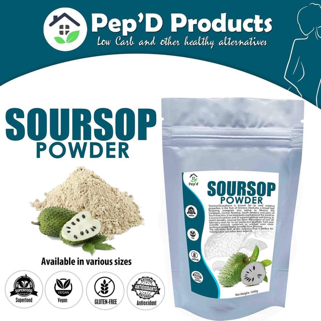 Soursop (Guyabano) Fruit Powder 500g/1kg - High in Vitamin C | Shopee ...