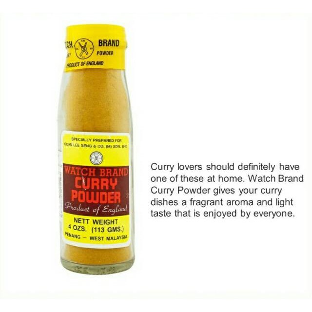 Watch Brand Curry Powder Malaysian Curry Powder/ 113g | Shopee Philippines