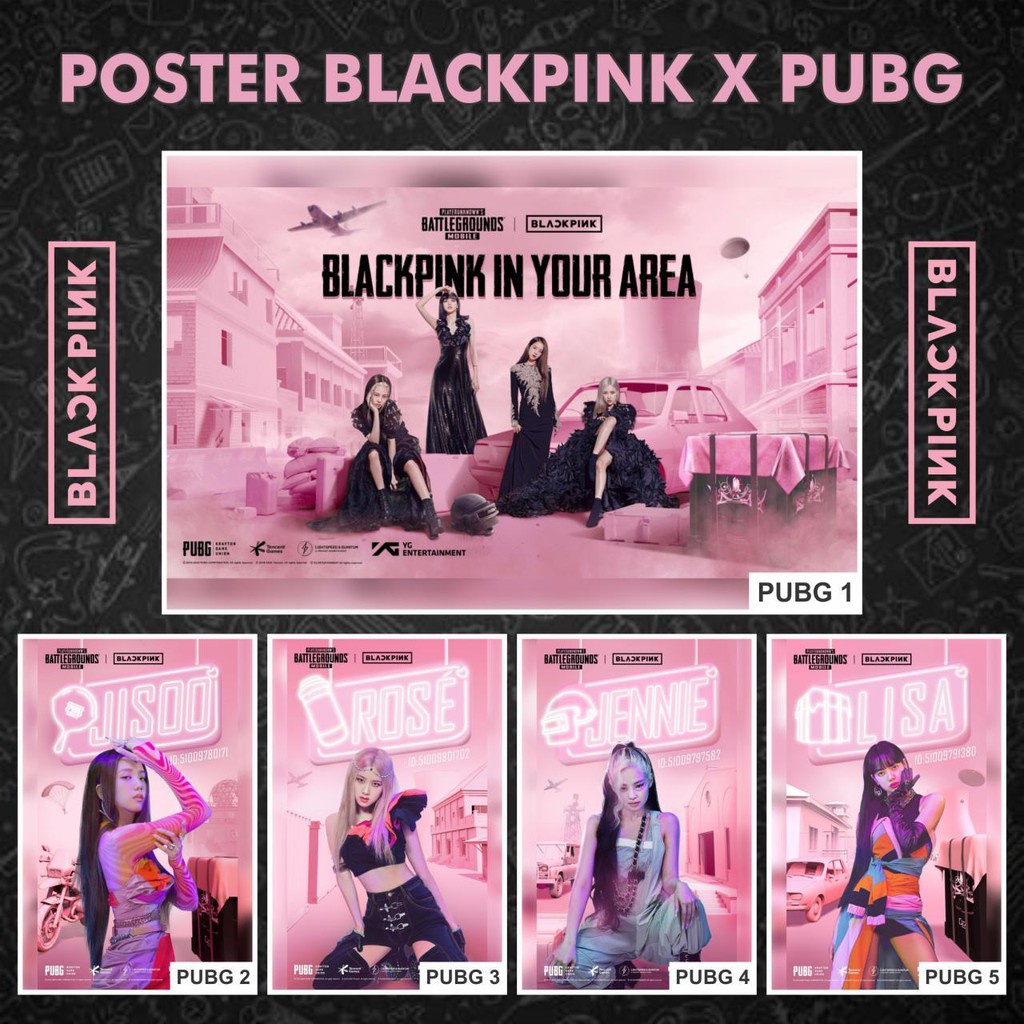 Blackpink X PUBG WALL STICKER A4 POSTER | Shopee Philippines