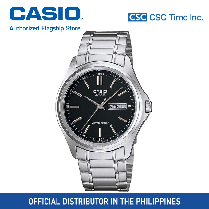 Casio (MTP-1239D-1ADF) Silver Stainless Steel Strap Date Display Watch ...