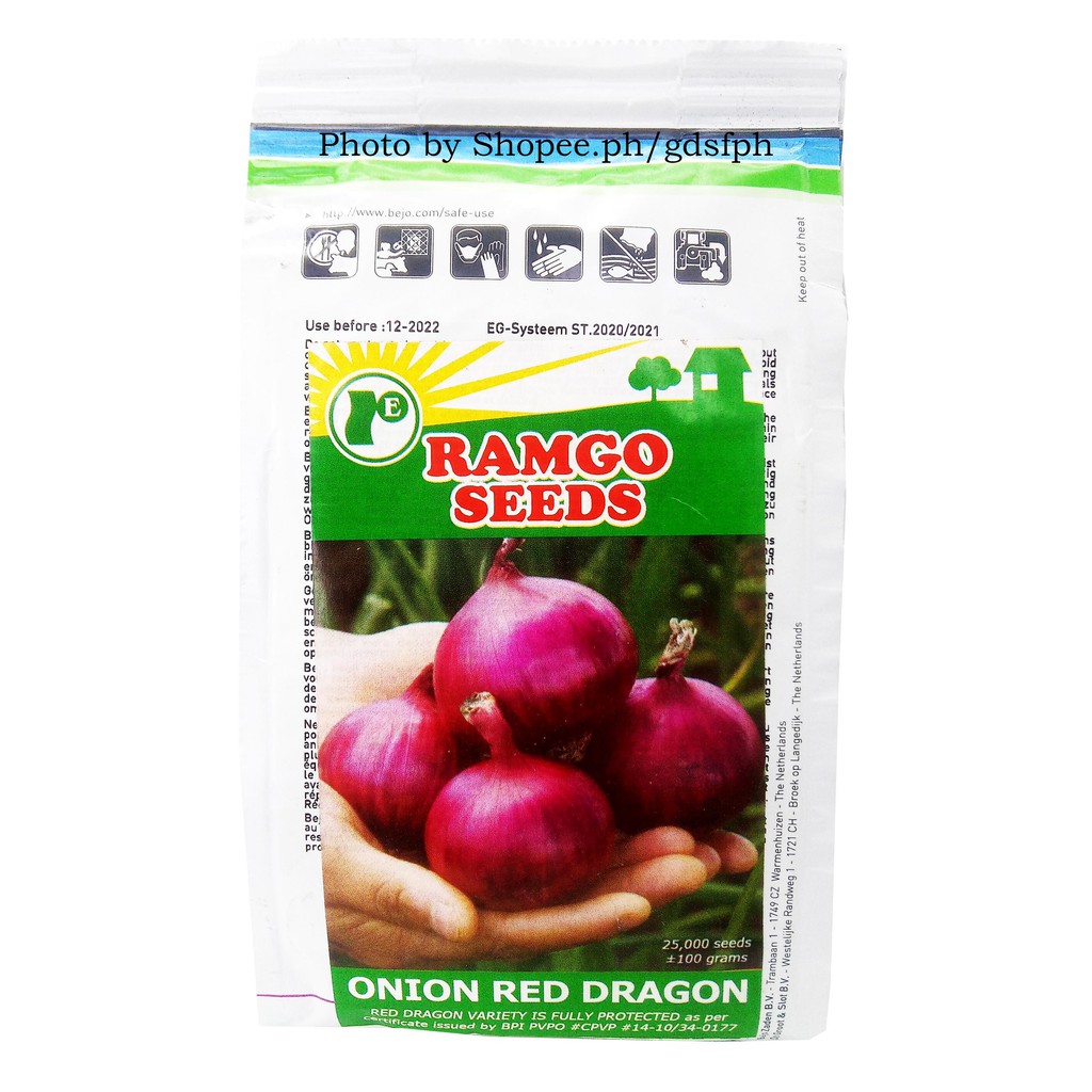 Onion Red Dragon 25,000 seeds by Bejo Netherland Imported by Ramgo ...