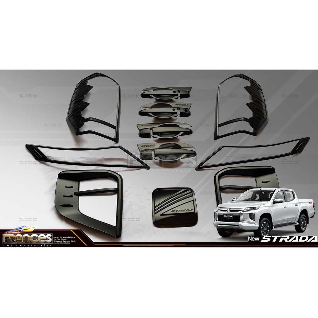 STRADA COMPLETE SET GARNISH 2019-2020 MATTE BLACK | Shopee Philippines