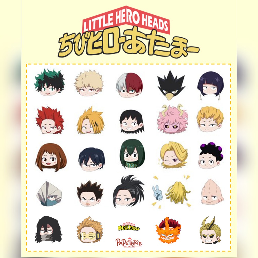 My Hero Academia Fanart Vinyl Sticker Set [boku No Hero Academia