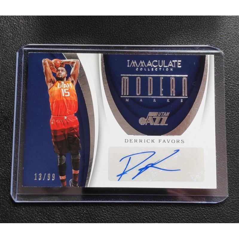 Derrick Favors Auto 13/99 2017-18 Immaculate Autograph Signature ...