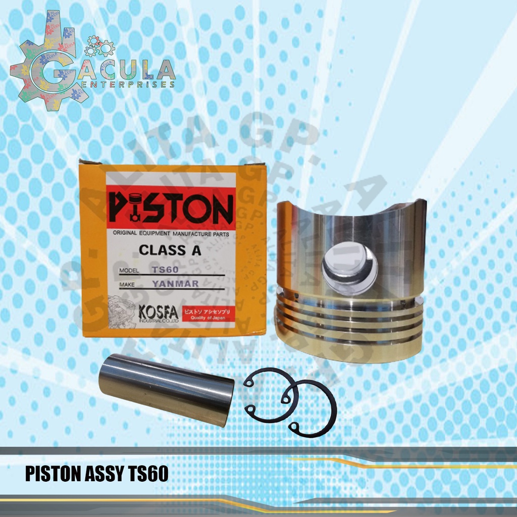 Piston Assy Yanmar TS60 NS50 SS60 NS60 Water Cooled Diesel Engine ...