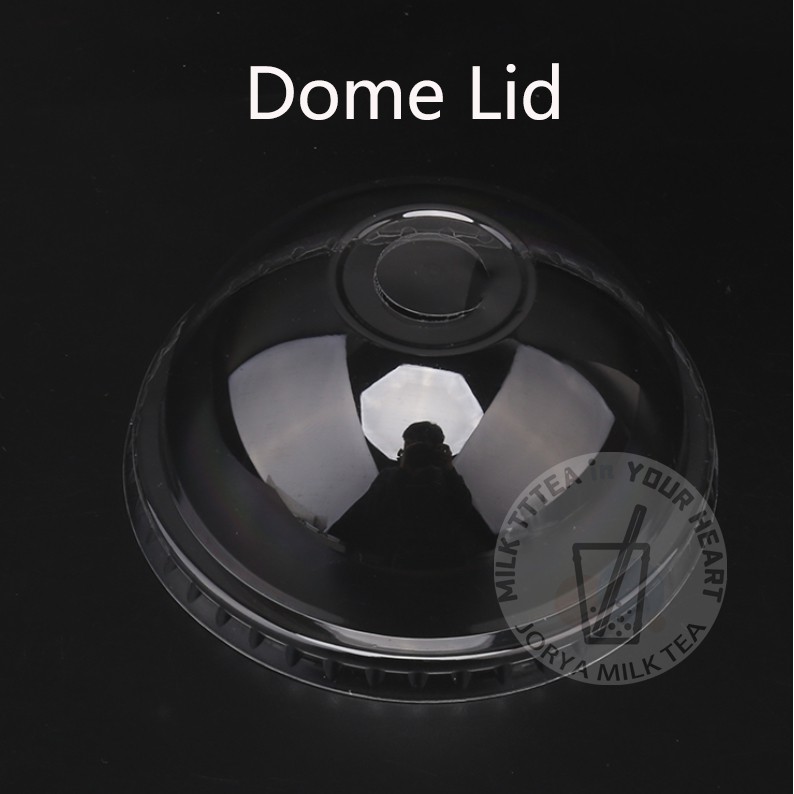 100pcs 90/95mm Cup Lid PET Lid For Milk Tea Cup Dome Lid Flat Lid Semi ...