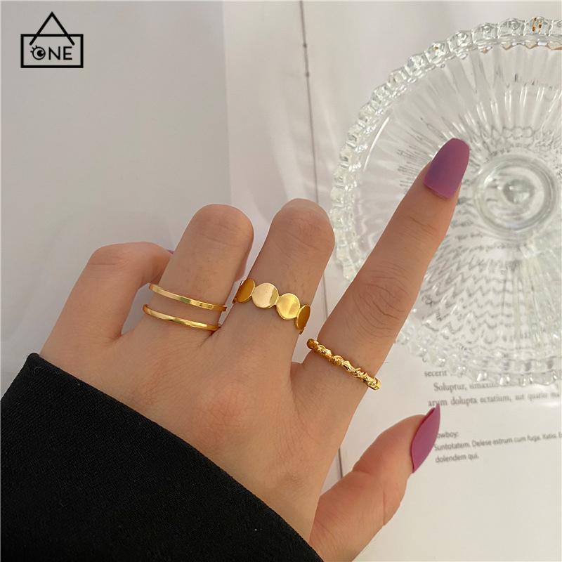 Minimalist Punk Style Twist Sequin Rings Women's Vintage Geometric Tail ...