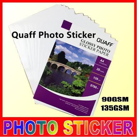 Quaff Glossy Photo Sticker Paper 135/90gsm A4 Size 20 Sheets | Shopee ...