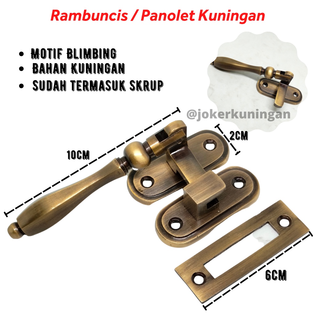 Rambuncis JUMBO Brass Blimbing Motif Rambuncis dolomite rambuncis ...