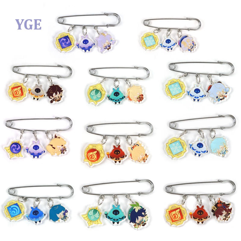 New Enamel Pins Genshin Impact Xiao Venti Pin Brooch Figure Metal Badge ...