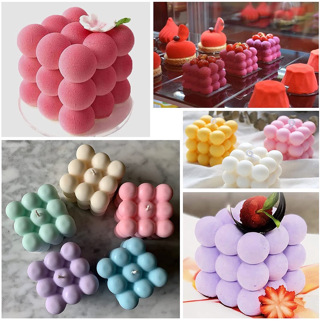 Bubble Cube Rubiks Cube Silicone Molder Baking Cake Candle Resin ...