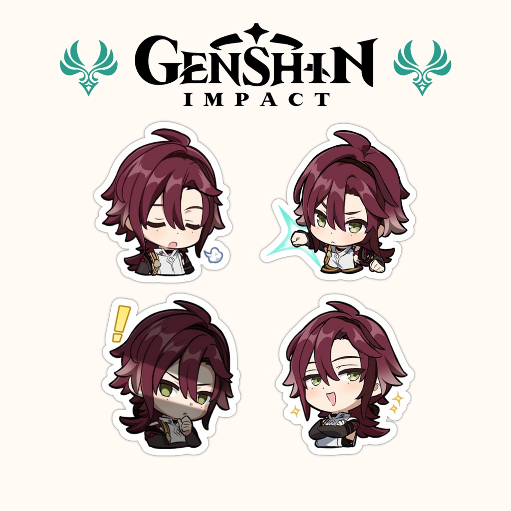 Genshin Impact Heizou Emoji Sticker Set (4pcs) | Shopee Philippines
