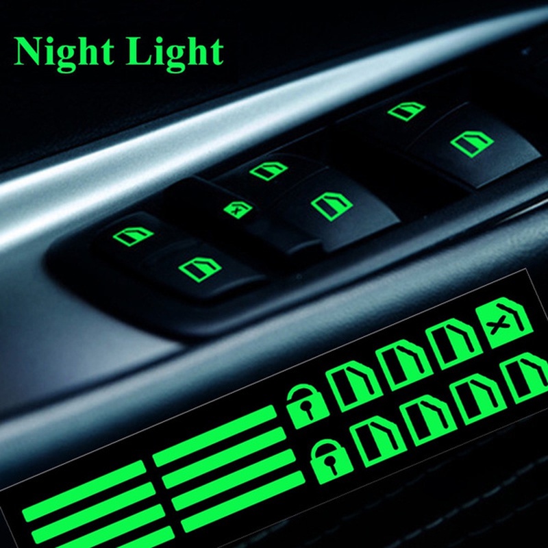 Window Luminous Stickers Luminous Door Button Safety Fluorescent Decals ...