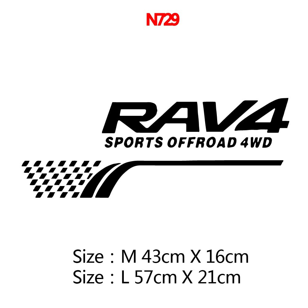 Cute Rav4 Car spare tire Car Sticker Creative Auto Decorative Decals ...