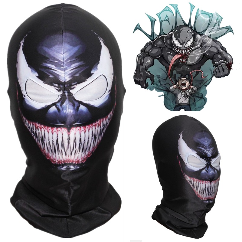 Venom Mask Spider-Man Full Head Balaclava Cosplay Costume Accessories ...