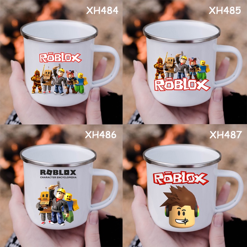 Boys Roblox Cartoon Enamel Mugs Family Coffee Cups Morning Milk Mug Cup ...