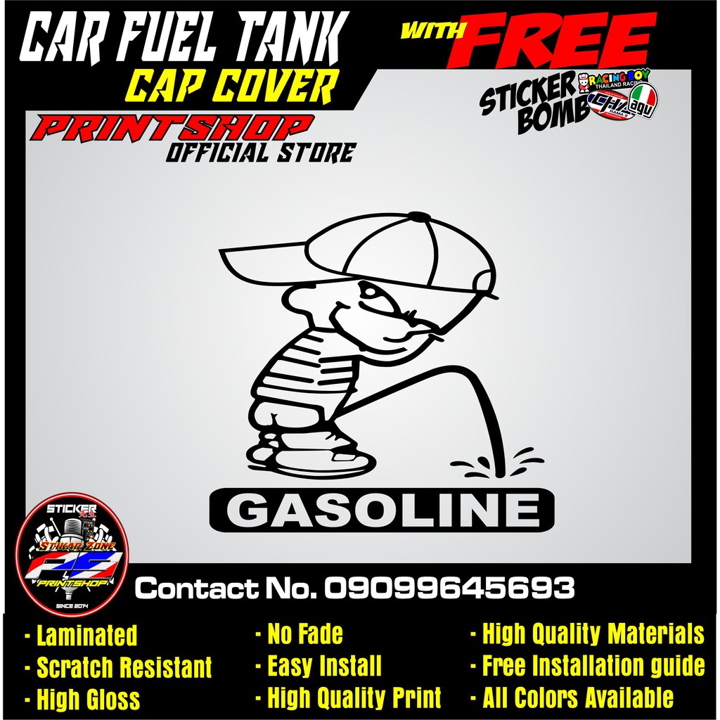 Car Fuel Tank Cap Cover Sticker Decals vinyl Cut-out | Shopee Philippines