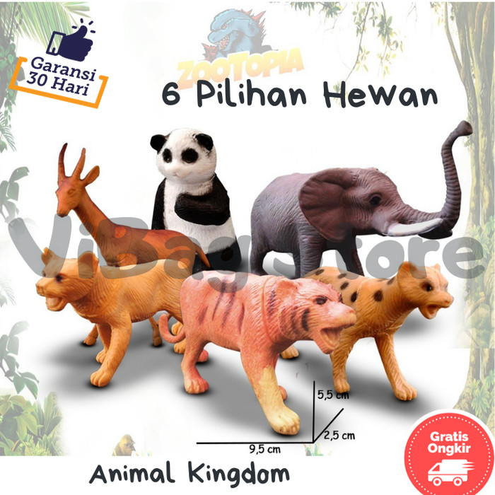Children's Toys Rubber Farm Animals Safari Zoo ZOOTOPIA OTN195 | Shopee ...