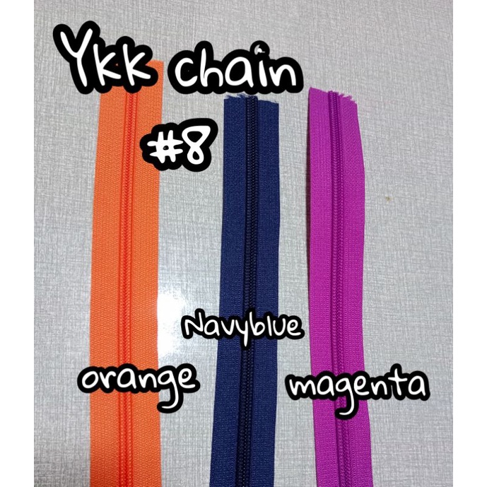 1YARD Ykk Continous Zipper chain #3 #5 & #8 | Shopee Philippines