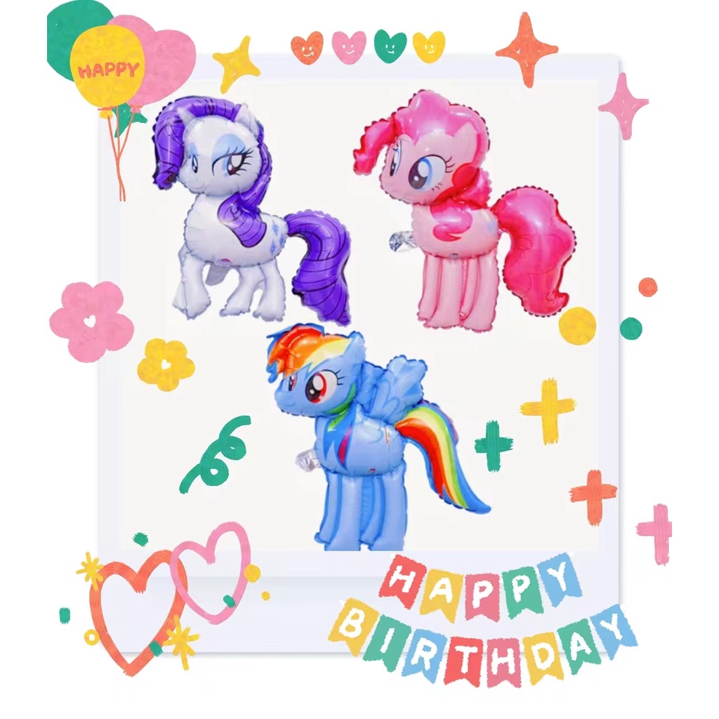 25 inch foil balloon Little Pony Pinkiepie Rainbowdash Rarity birthday ...