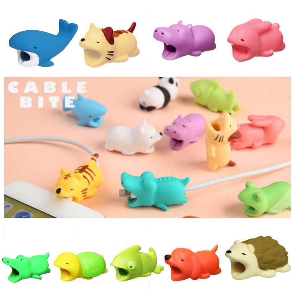 NNSL| Cute Animal Shaped Cable Bite Protector for Phone Wire Holder ...