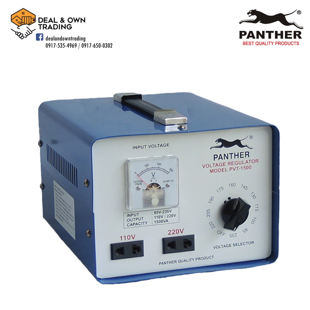 Panther PVT 1500 Manual Voltage Regulator / Variable Transformer 1500 ...