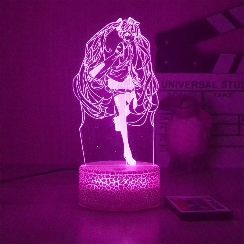 Hobby Hatsune Miku Anime Night Light Lamp Remote LED Charging USB ...