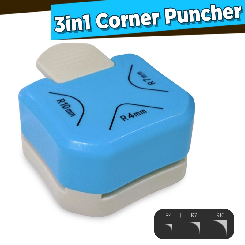 3 in 1 Round Corner Trimmer Puncher R4mm R7mm R10mm | Shopee Philippines